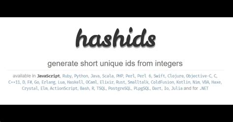 Hashid For Php • Nookiedev