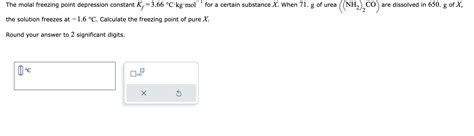 Solved The Molal Freezing Point Depression Constant