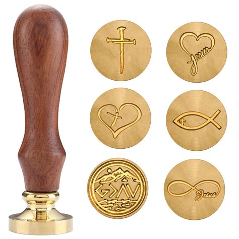 Seal Wax Seal Bronze Seal With Wooden Handle Jesus