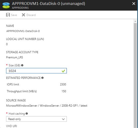 Increase Data Disk Size In Azure