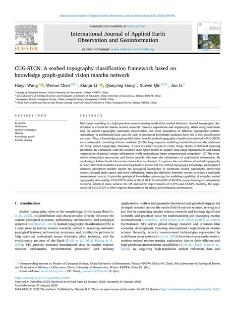 Pdf Cug Stcn：a Seabed Topography Classification Framework Based On Knowledge Graph Guided