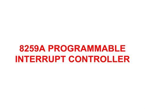 21262738 8259a Programmable Interrupt Controller 2 Pdf