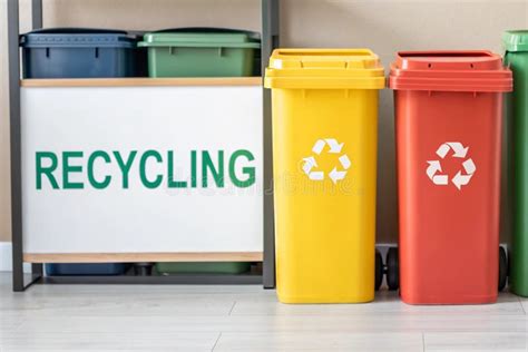Recycling Concept Bins For Different Garbage Waste Management Concept Recycling Concept Bins For Different Garbage Waste Management Concept