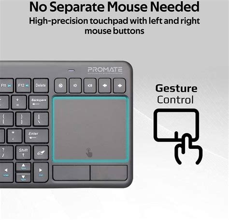 Promate Ultra Slim Wireless Multimedia Keyboard With Integrated