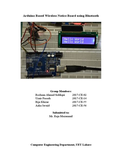 Arduino Wireless Notice Board Using Bluetooth Pdf Bluetooth Arduino