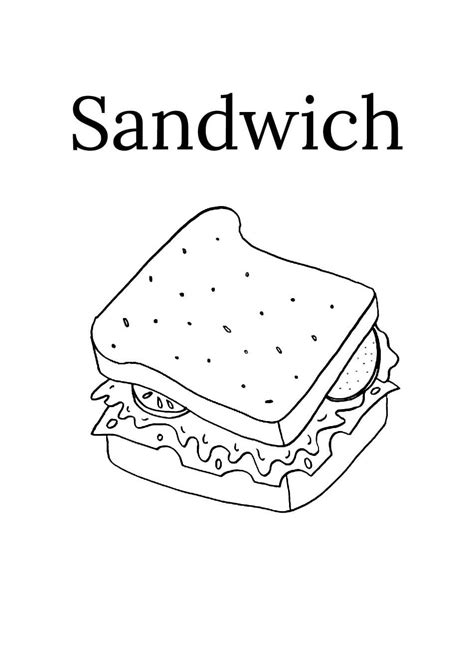 샌드위치 색칠 공부 Kr에서 무료 색칠 공부