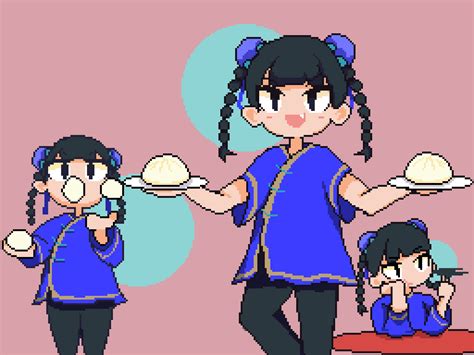 Kawawagi Original Animated Animated  Looping Animation 1girl 3 D T Black Eyes