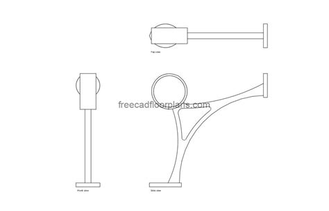 Foot Rail Bracket Free Cad Drawings