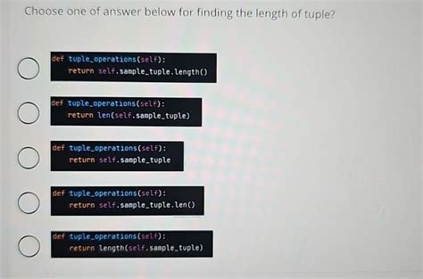 Solved Choose One Of Answer Below For Finding The Length Of