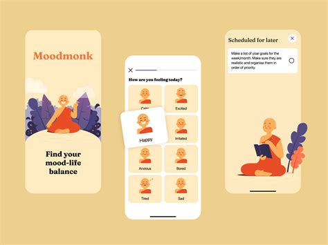 Moodmonk App Screenshots By Daria Travnytska On Dribbble