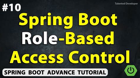 implementing role based access control in spring boot chapter 10