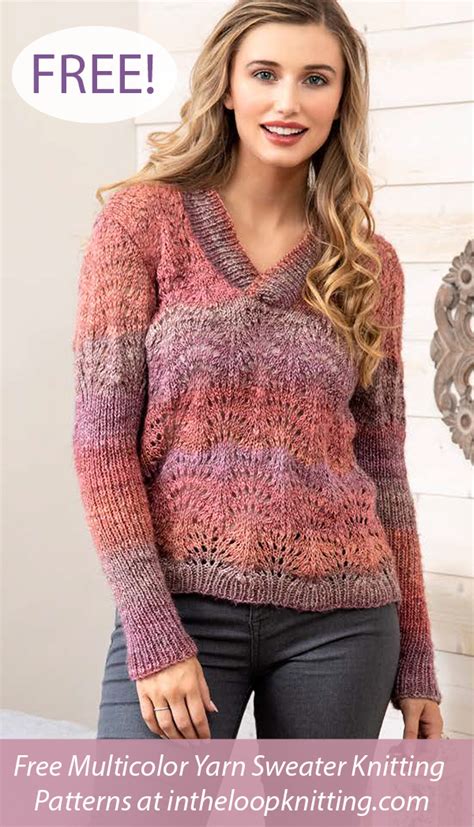 Multicolored Yarn Sweater Knitting Patterns In The Loop Knitting