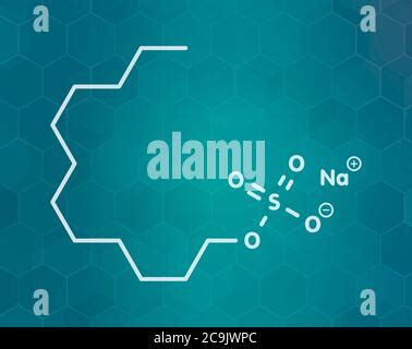 Sodium Dodecyl Sulfate Sds Sodium Lauryl Sulfate Surfactant Molecule