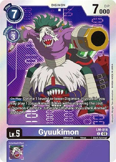 Digimon Exceed Apocalypse Single Card Common Gyuukimon Lm 018 English Exclusive Toywiz