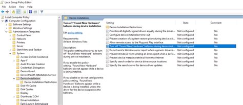 Disable Found New Hardware Message On Windows 10