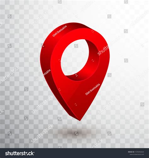 D Map Pointer Red Navigator Symbol Stock Vector Royalty Free Shutterstock