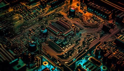 Abstract Complexity Of Electrical Equipment In Futuristic Computer