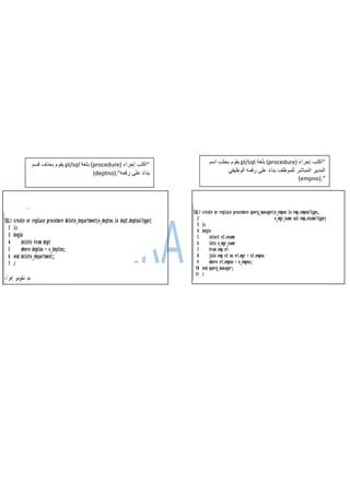 Cursors Functions Procedures EMP و DEPT PL SQL PDF