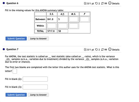 Solved Question Pt Details Fill In The Missing Chegg
