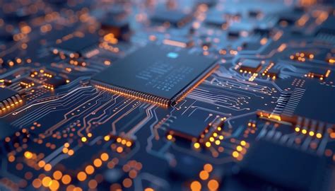 Advanced Microchip Circuit Board Assembly On Production Line In