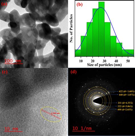A Tem Image B Particle Distributions Histogram C Lattice Fringes Download Scientific