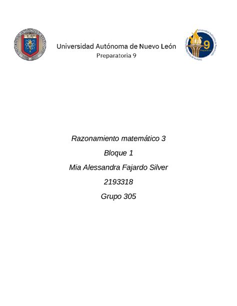 Bloque 1 Hhh Relations And Functions Universidad Autónoma De Nuevo León Preparatoria 9