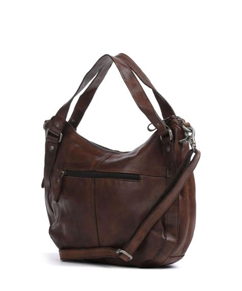 Spikes And Sparrow Apache Dagmar Shoulder Bag Grained Leather Dark Brown 48717367