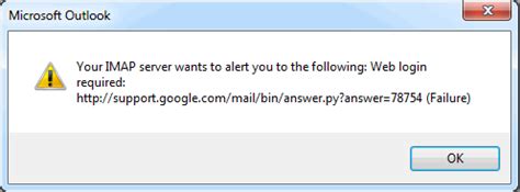Tip Outlook And The Annoying Gmail IMAP Error Outlook Tips