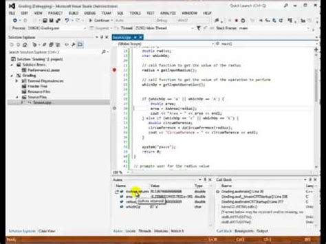 Visual Studio Tutorial Debugging Functions YouTube