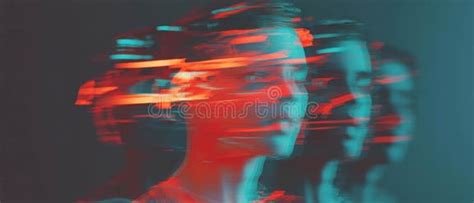 glitch effect on 3d rendered model with vivid distortion and digital