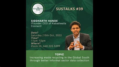 Siddharth Hande On Linkedin Sustalk 39 Siddharth Hande Founder Andceo Of Kabadiwalla Connect