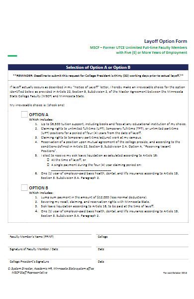 Free 50 Option Forms In Pdf Ms Word Ms Excel
