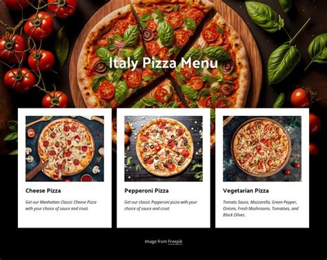 Italy Pizza Menu Html Code Example By Nicepage Italy Pizza Menu Html Code Example By Nicepage