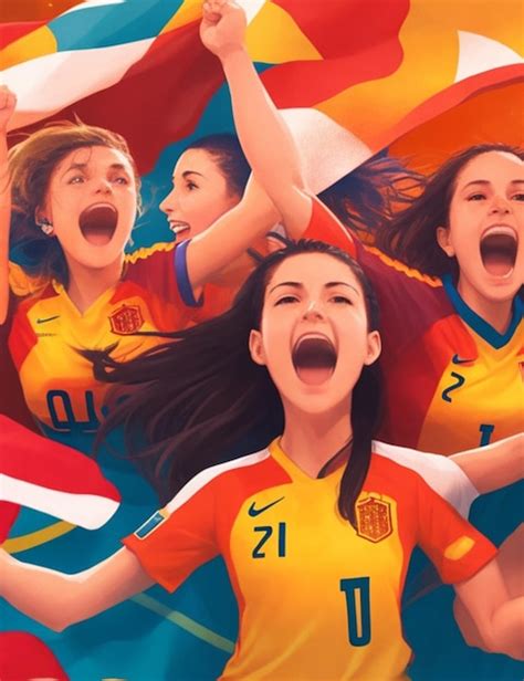 Victoria De La Selección Española Femenina De Fútbol Imagen De Fondo Libre Foto Premium