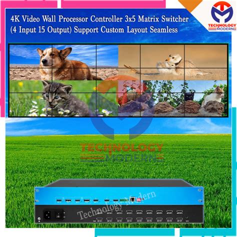 Jual 4k Seamless Hdmi Video Wall Processor Controller 3x5 Matrix Switcher 4 Input 15 Output