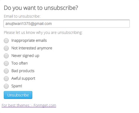 Add An Unsubscribe Link To An Email Using Php Formget