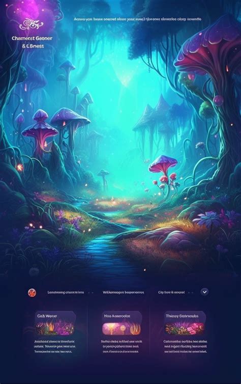 Landing Page A Beautiful Landing Page For A Game With A Magical Theme