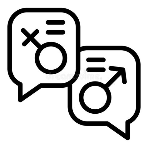 Sex Education Chat Icon Outline Vector Health Advice Stock Illustration Illustration Of