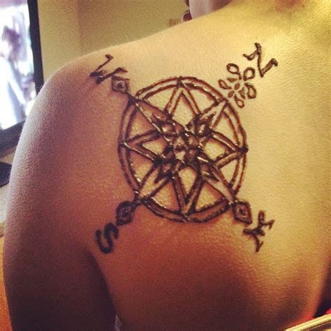 Compass Henna Tattoos