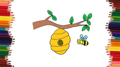 Dibujo De Panal De Abeja Plantillas De Panal Para Pintar