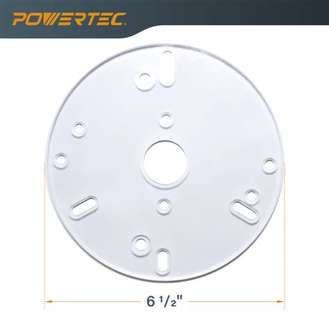 71881 6 1 2 Inch Router Plate And Centering Pin 1 2 And 1 4 With Cone