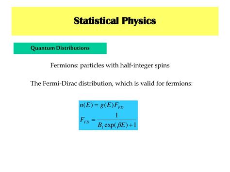 Ppt Statistical Physics Powerpoint Presentation Free Download Id644300