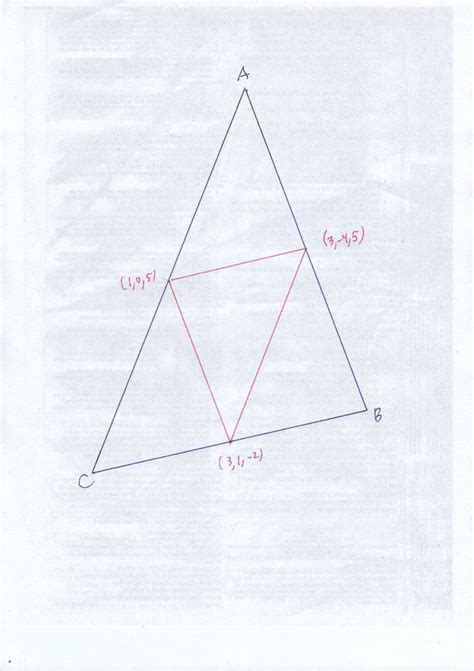 Geometry How Do I Find The 3 Possible 4th Points When Given 3 Unnamed Vertices Of A
