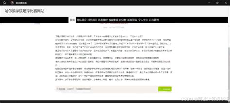 基于ssmvue哈尔滨学院足球比赛网站开题报告程序论文足球文化展示网站研究内容 Csdn博客