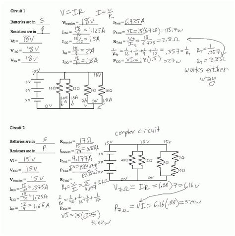 Circuits And Symbols Worksheet Db Excel