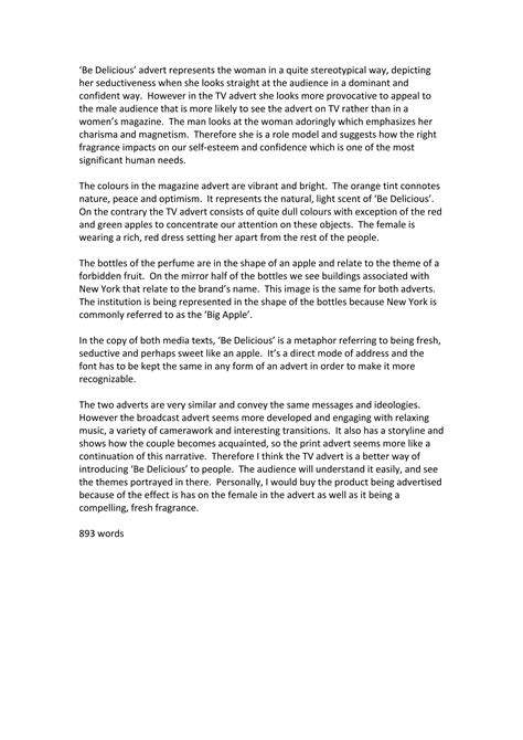 gcse cross media assignment 2 exam board full marks example pdf