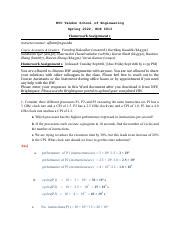 HW ECE Solutions Pdf NYU Tandon Babe Of Engineering Spring ECE Homework