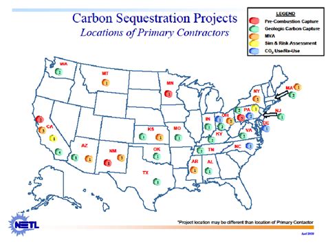 Map Of Carbon Sequestration Projects In Us Netl 2010b Download