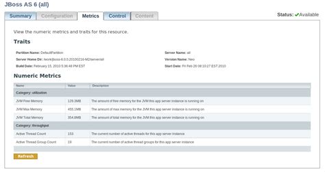 Chapter 12 Monitoring The JBoss Application Server Instance
