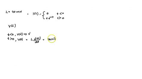 Determine The Inductor Current I T For Both T And T For Each Of The Circuits In Fig